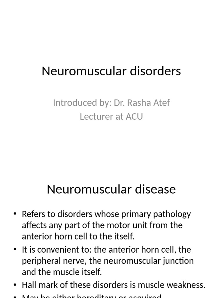 Neuromuscular Disorders | PDF | Muscular Dystrophy | Skeletal Muscle