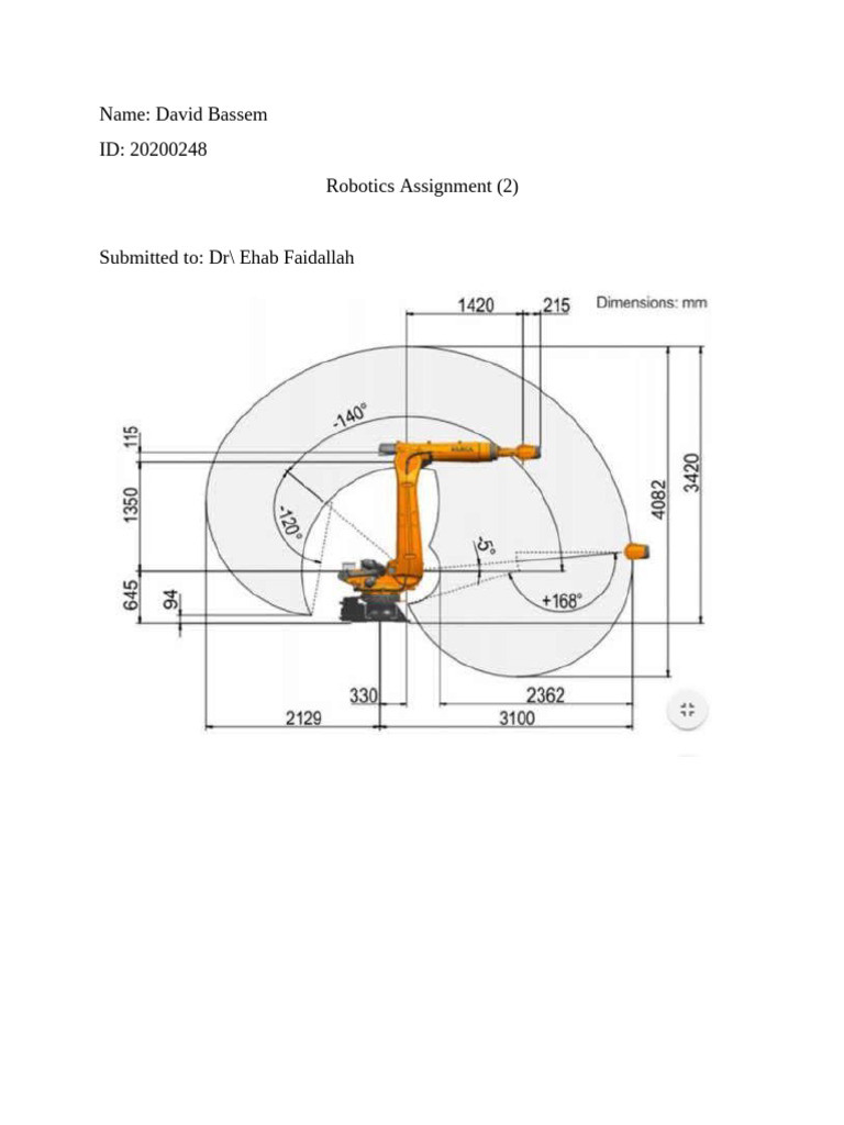 Robotics Assignment 2 | PDF