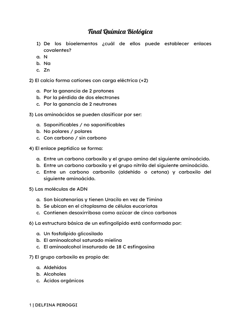 Simulacro Final | PDF | Metabolismo | Dieta y nutrición