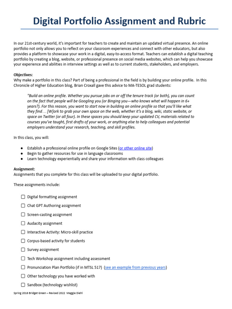 Digital Portfolio Creation Guide | PDF | Human Communication