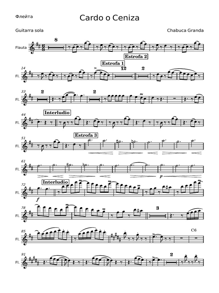 Cardo o Ceniza: Estrofa 1 Estrofa 2 | PDF