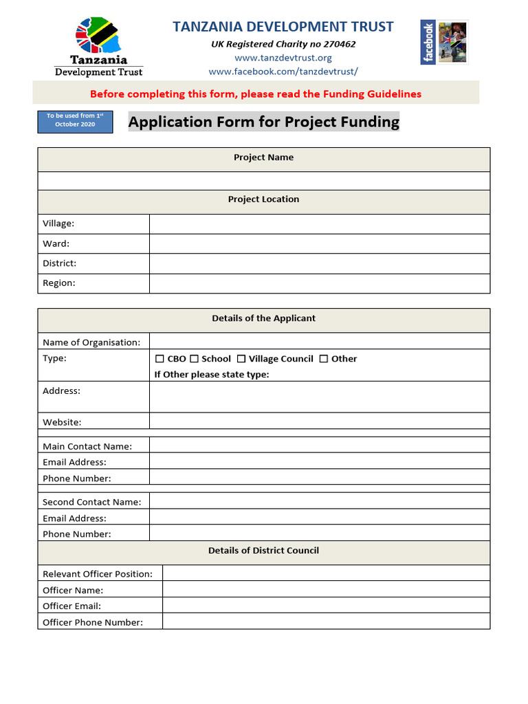 Application Form Revised July 2020 V 3 | PDF | Charitable Organization