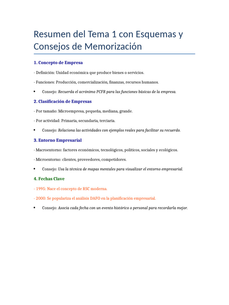 Resumen Tema 1 Esquemas Memorizacion | PDF