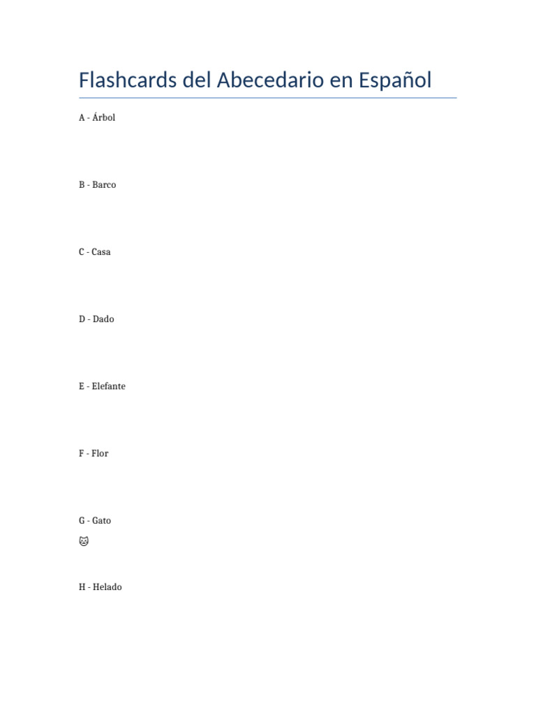 Flashcards Abecedario Espanol | PDF