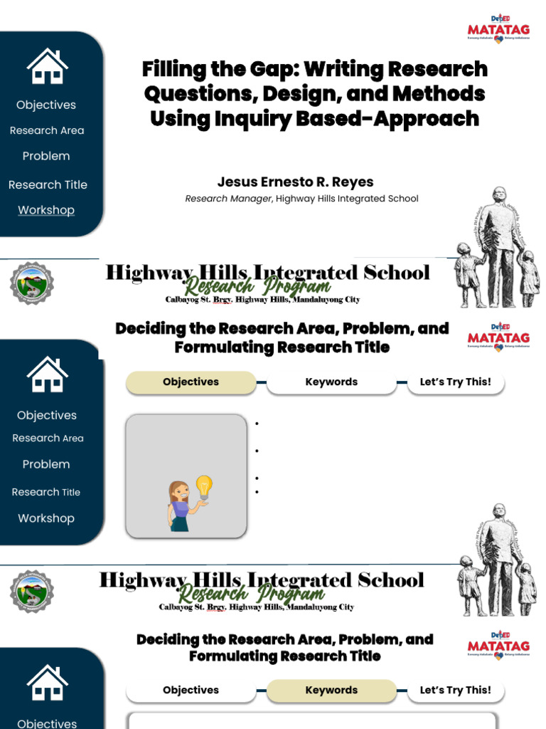 Inset-Formulating Title J Deciding Research Area and Problem | PDF | Decision Making ...