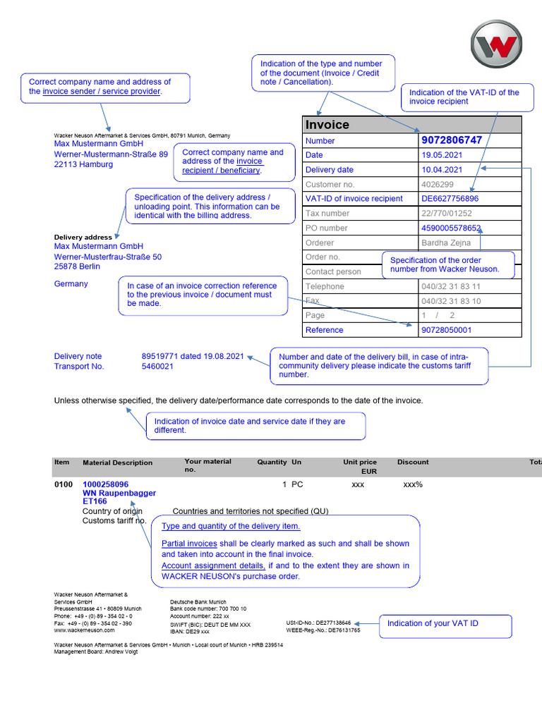 Invoice Requirements European-Union en v1.0 20240702 | PDF | Invoice ...