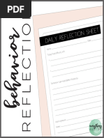 Detention Reflection Sheet | PDF