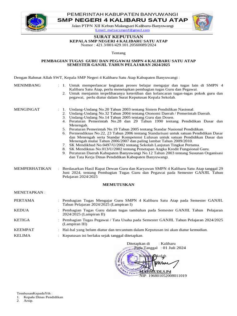 SK KEP 2024-2025 Ganjil | PDF