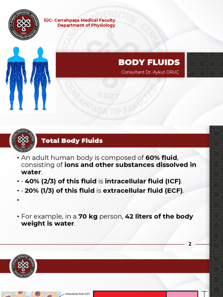 2-Body Fluids and Body Fluid Compartmens (Consultant Dr. Aykut Oruç ...