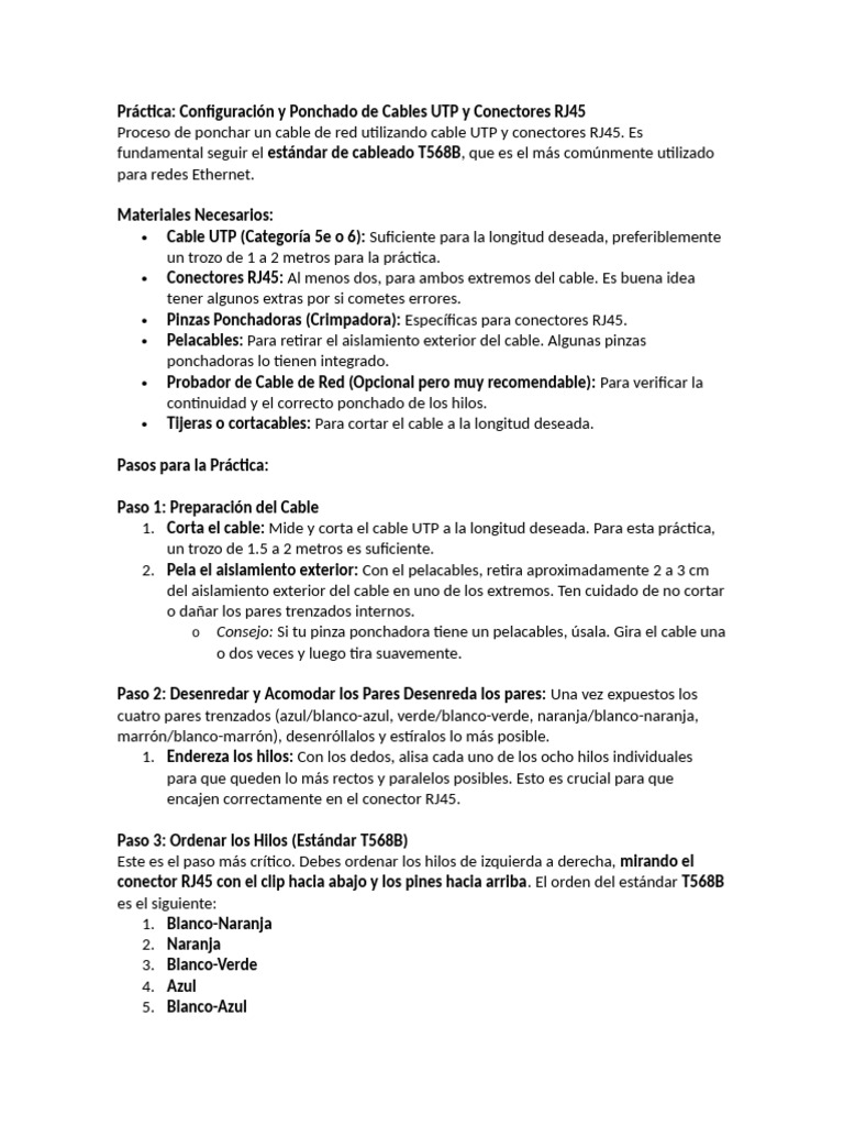 Práctica Cable | PDF | Ingenieria Eléctrica | Bienes manufacturados