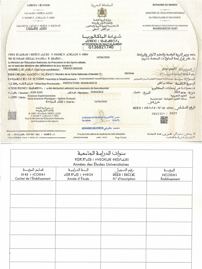 Baccalaureate Certificate | PDF