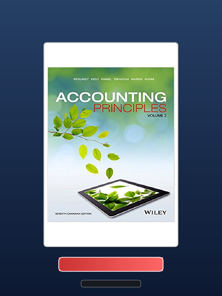 Accounting Principles 7th Canadian Edition Volume II Jerry Weygandt ...