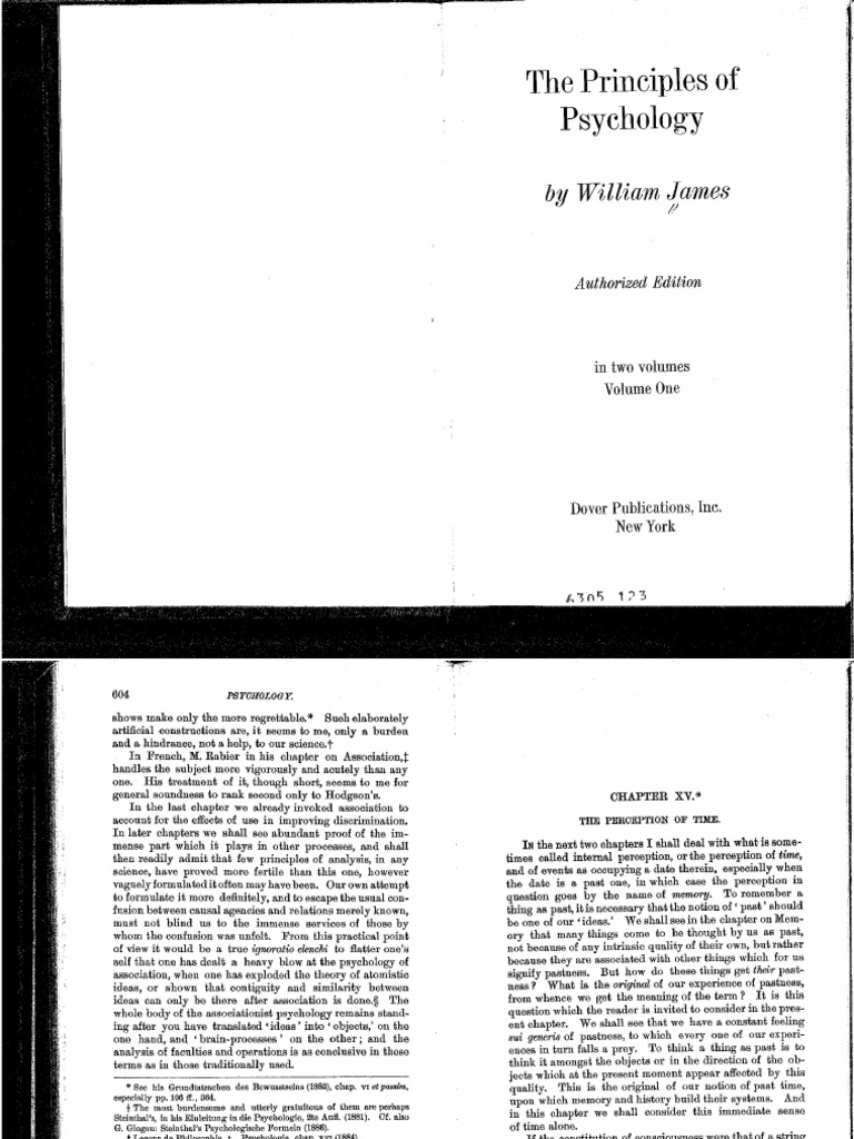 James The Principles of Psychology | PDF