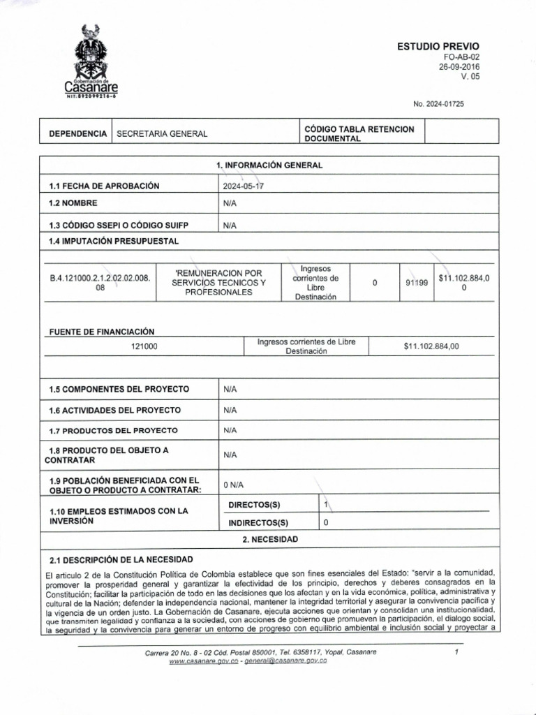 Estudio Previo | PDF