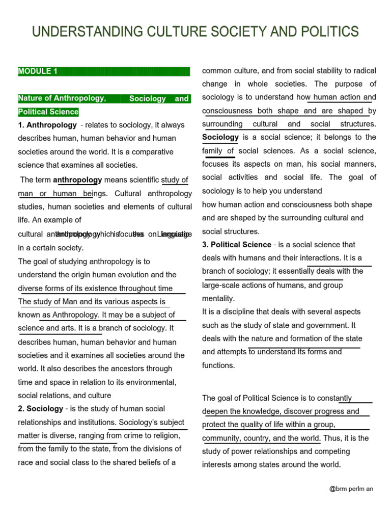 Understanding Culture Society and Politics - PDF - 20250616 - 220632 ...