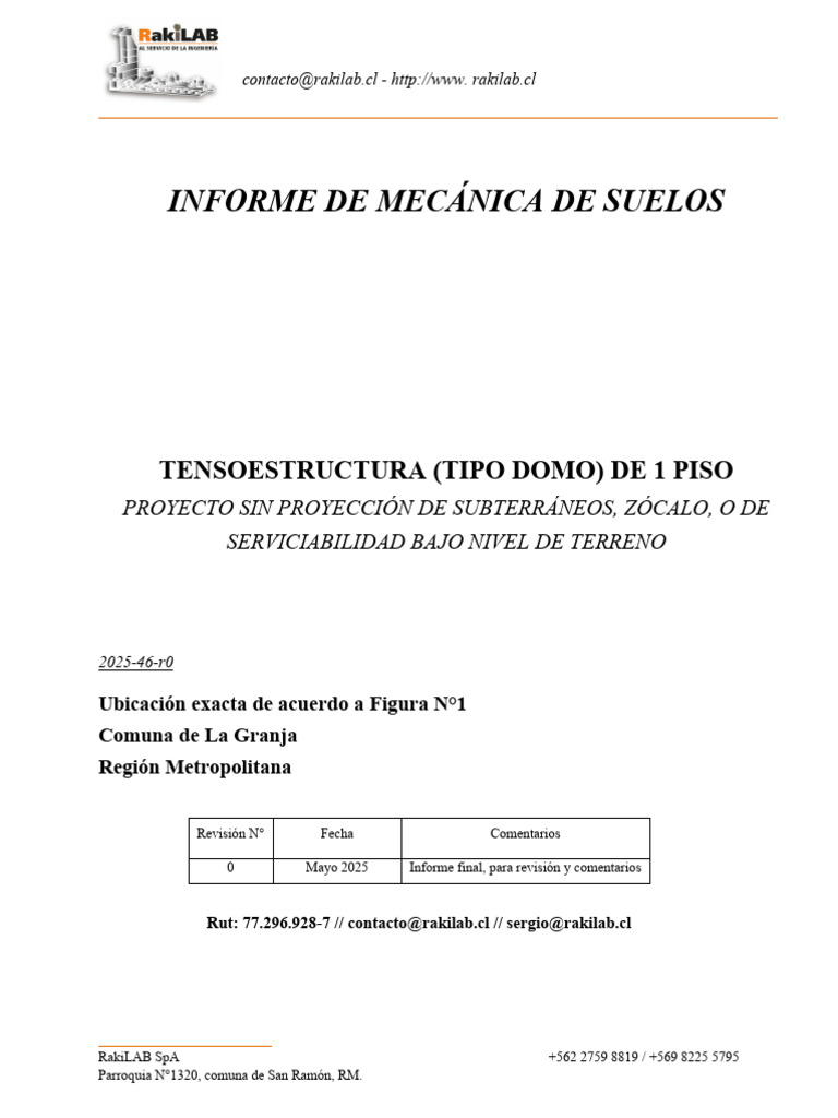 Informes de Mecanica de Suelos | PDF | Hormigón | Fundación (Ingeniería)