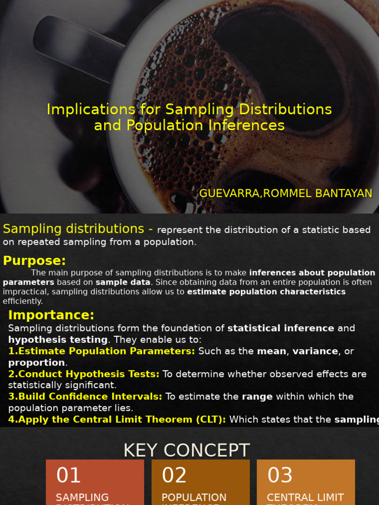 Implications For Sampling Distributions and Population Inferences PPT Rommel | PDF | Standard ...
