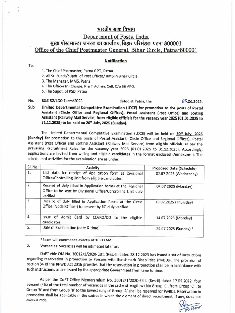 LDCE Notification 2025 | PDF