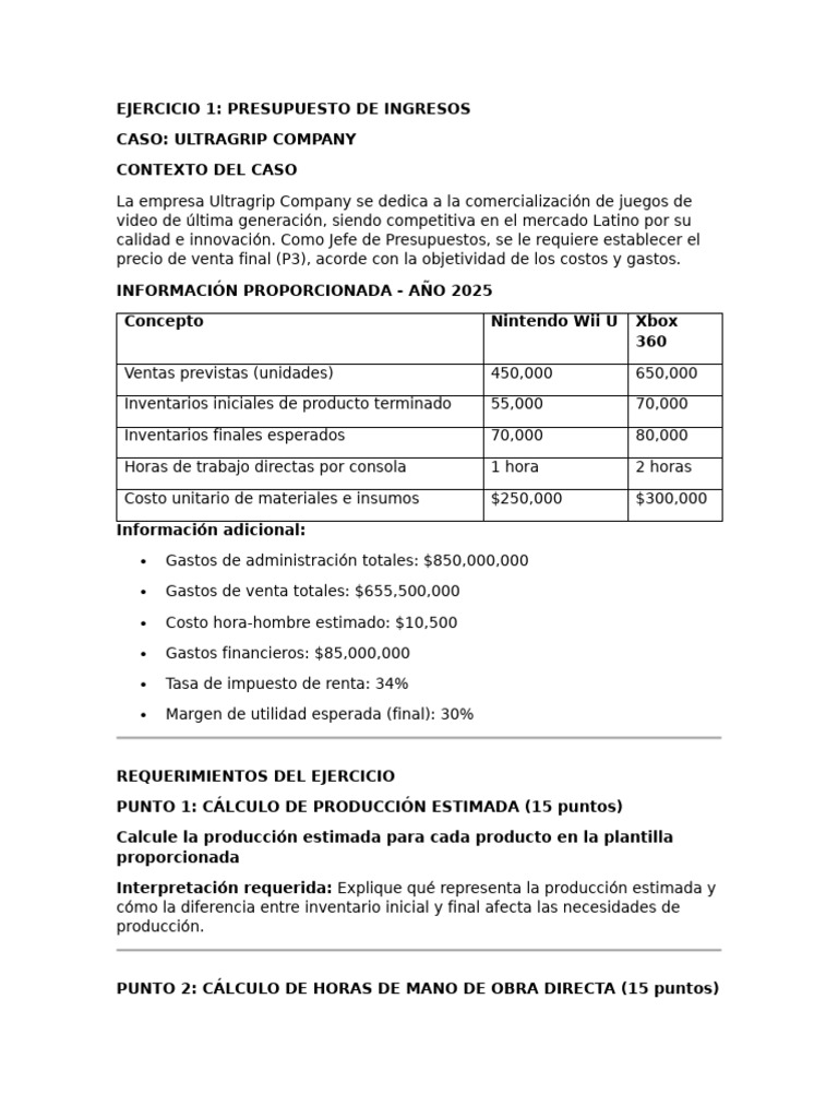 ACA 1 - Costos y Presupuestos - Actualizada | PDF | Presupuesto | Economias