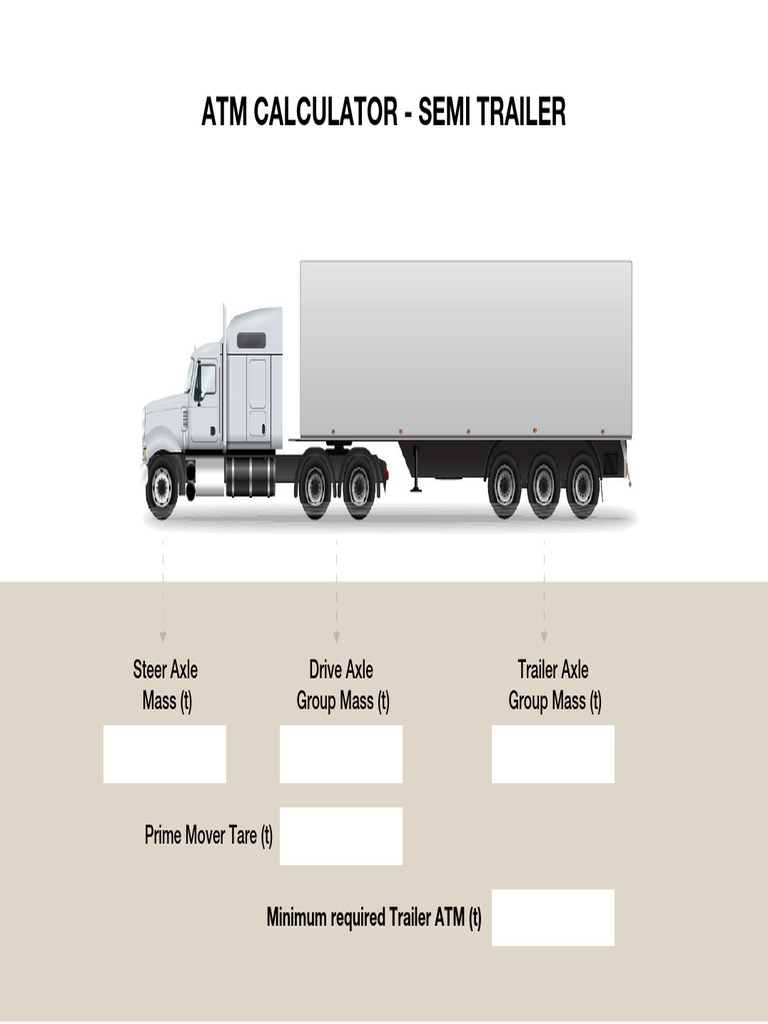 Assessment Tool Atm Calculator Semi Trailer | PDF