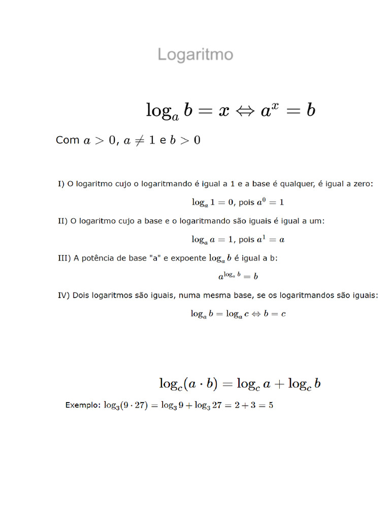 Logaritmo | PDF
