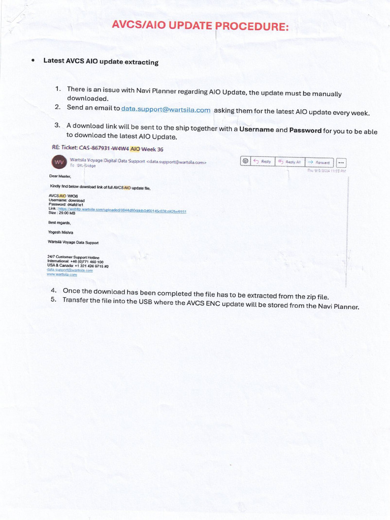 AVCS-AIO Update Procedure | PDF