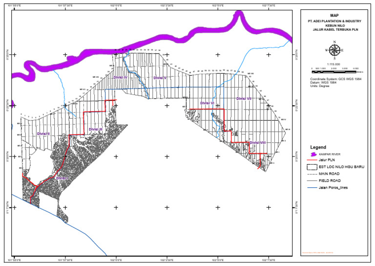 Peta Adei Divisi - Jalur PLN | PDF | Geodesy | Geographical Technology