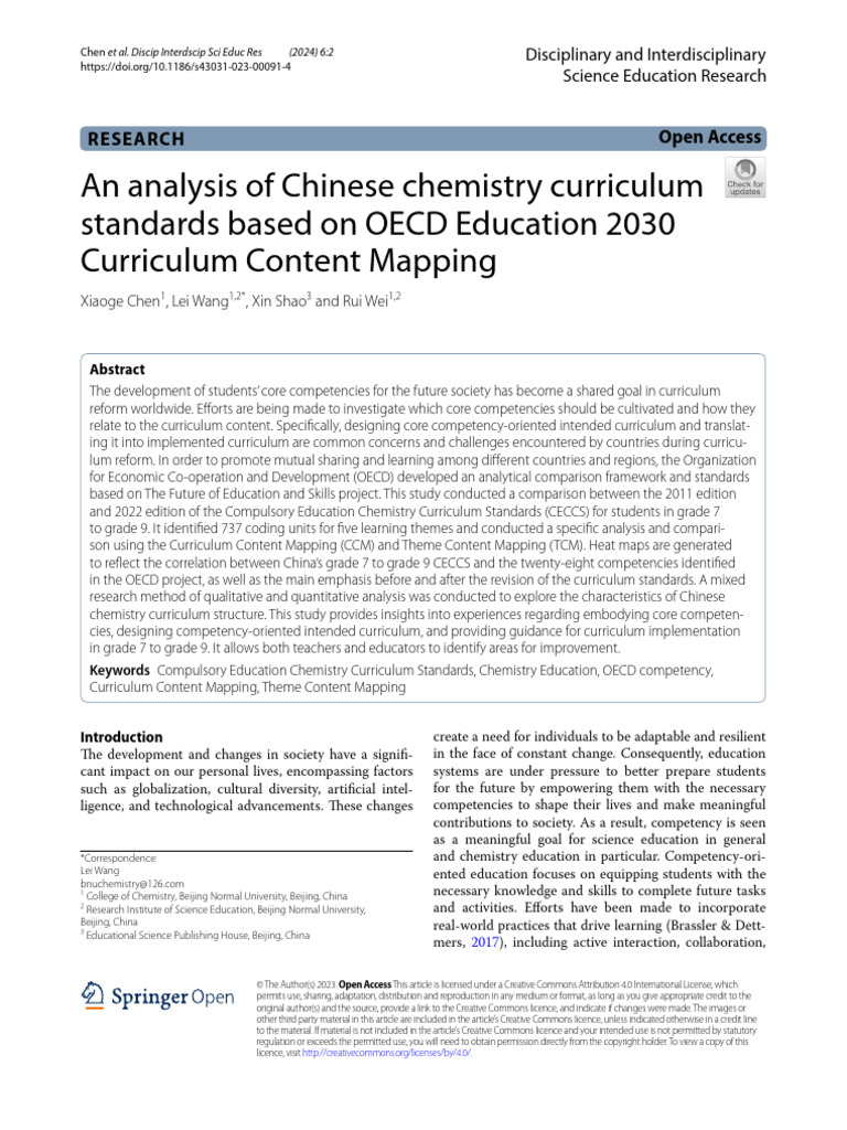 Insights on 2022 Chemistry Standards | PDF | Chemical Substances ...