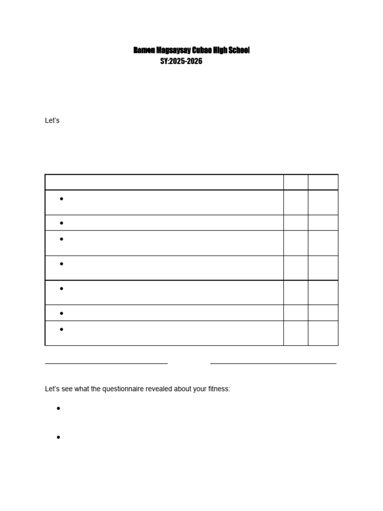 RMCHS Par Q 1 | PDF
