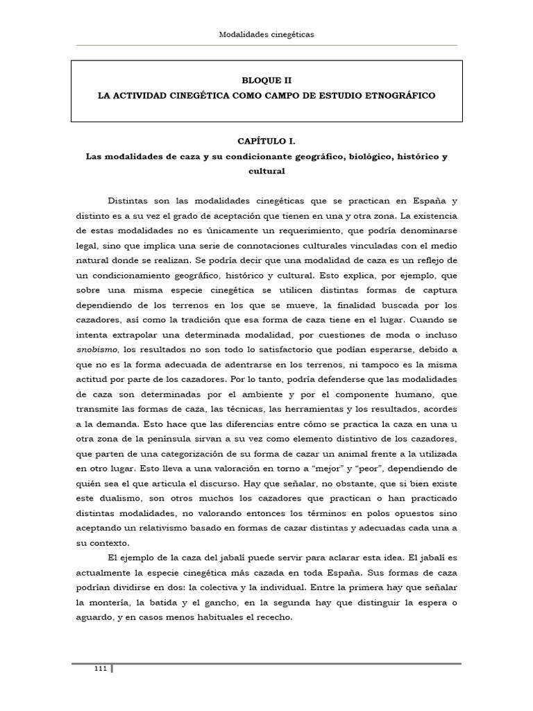 Sanchez Garrido 03 Blo Que 2 | PDF | Caza