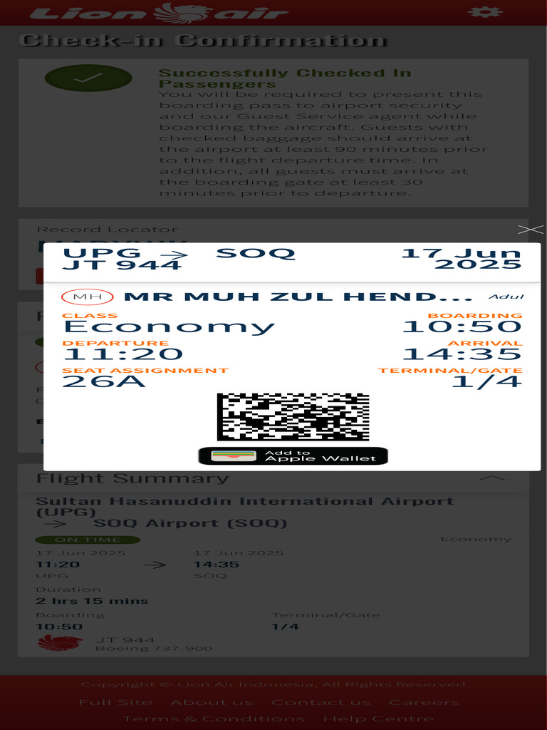 Confirmation Check-In | PDF