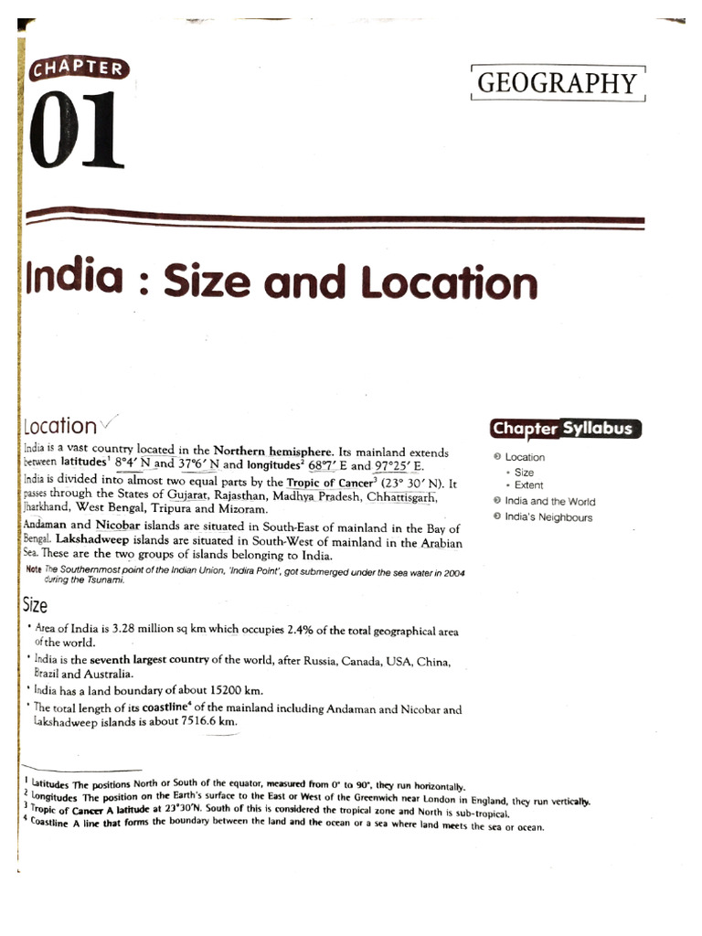 India Size and Location | PDF