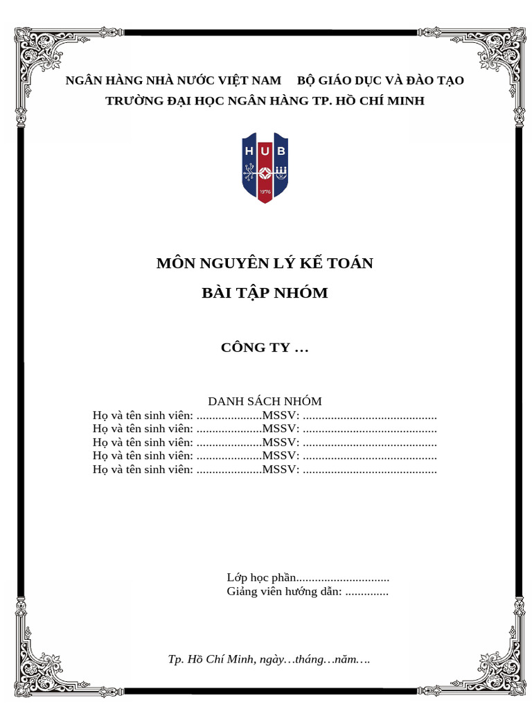 Mau Bia Bai Tap Nhom | PDF