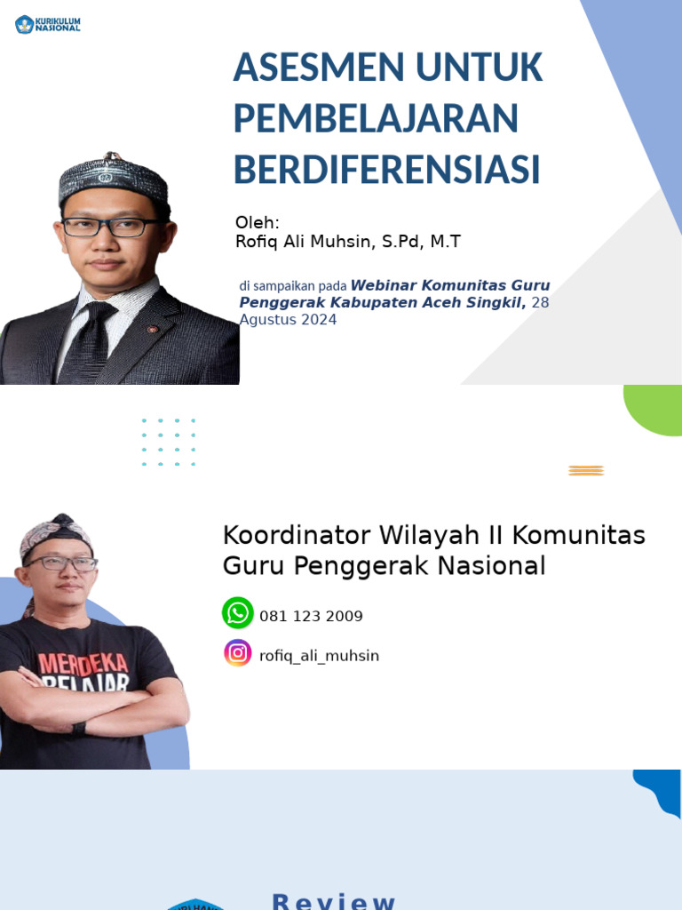 Asesment Untuk Pembelajaran Berdiferensiasi RV | PDF