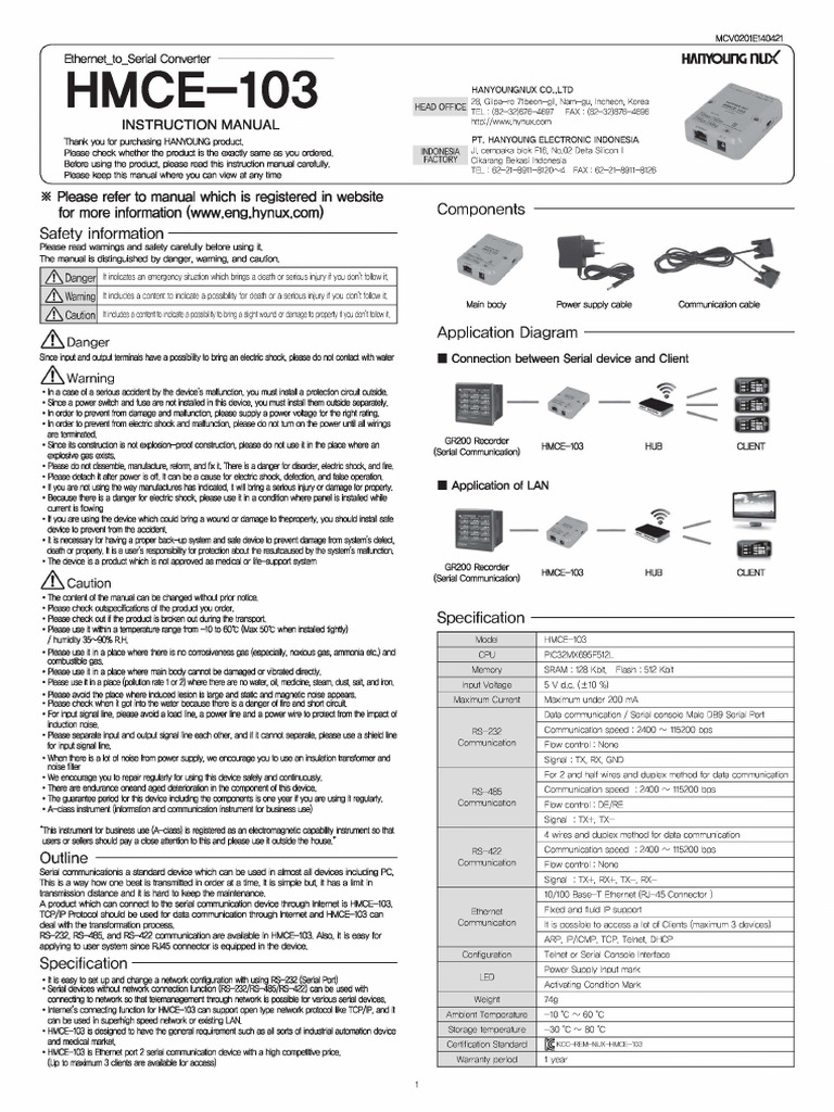 Manual Hmce-103 Eng | PDF