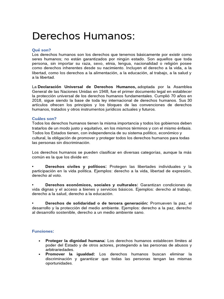Introducción a los Derechos Humanos | PDF | Derechos humanos | Derechos