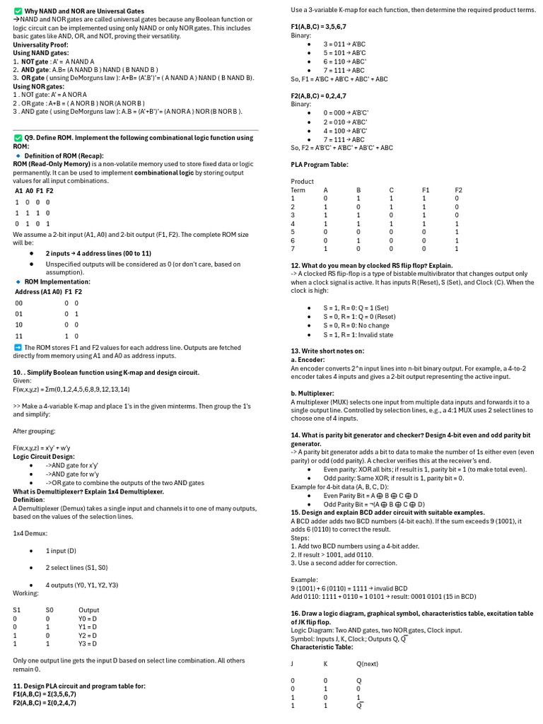 Understanding NAND and NOR Gates | PDF | Logic Gate | Boolean Algebra