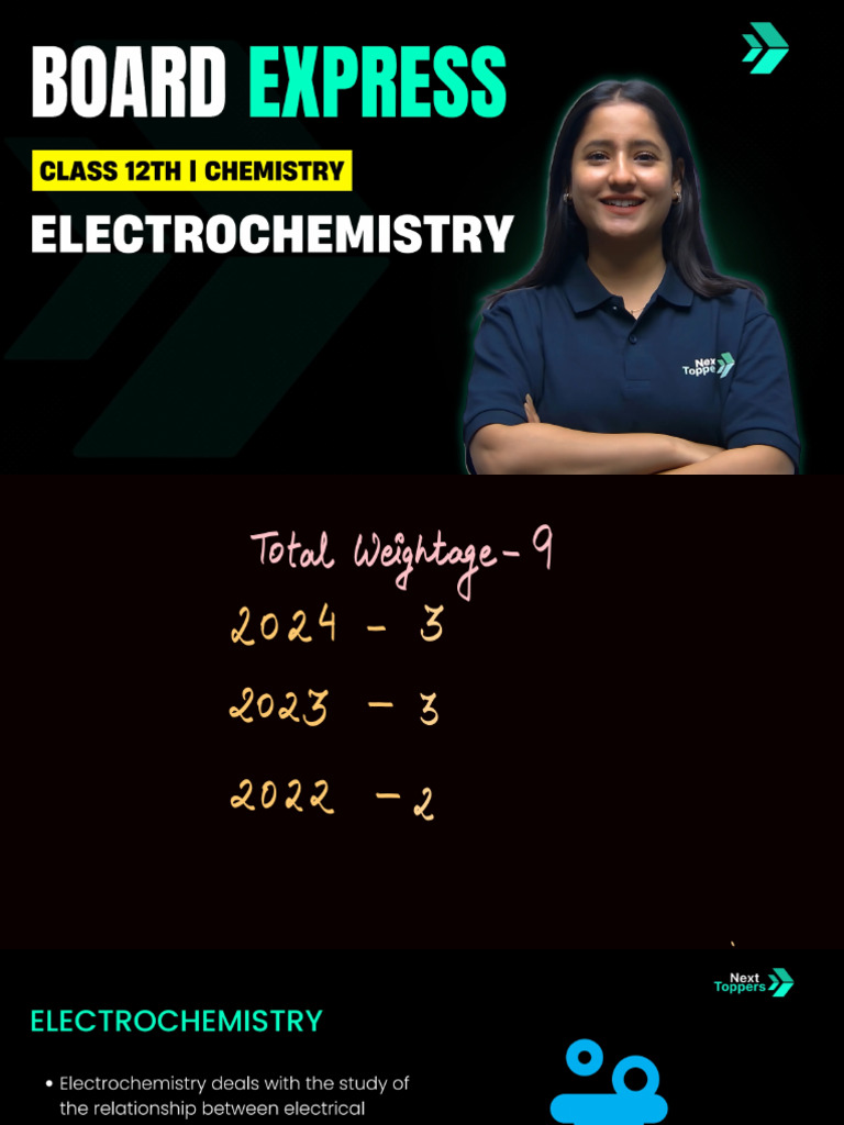 Electrochemistry Class 12th | PDF