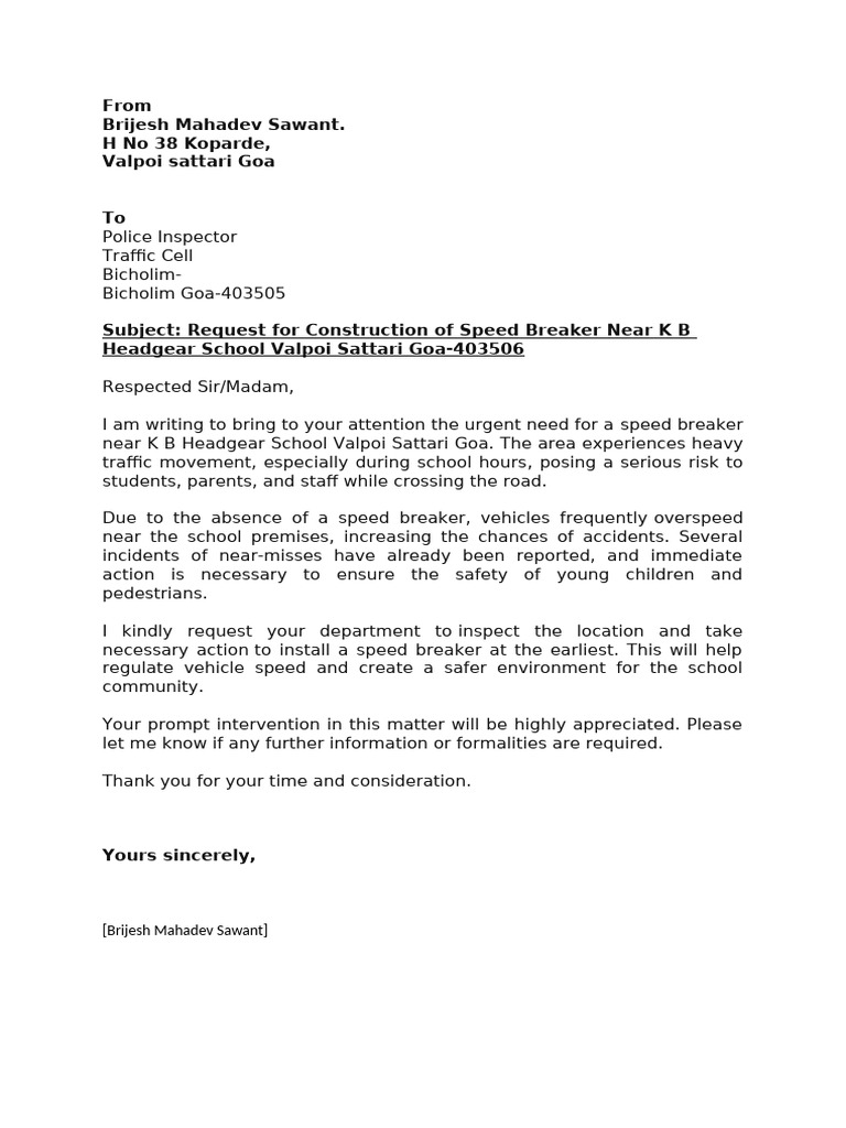 Letter To Traffic Cell | PDF
