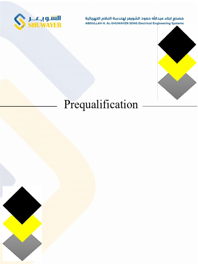 SIEMENS by SHUWAYER Prequalification-1 - Extract | PDF