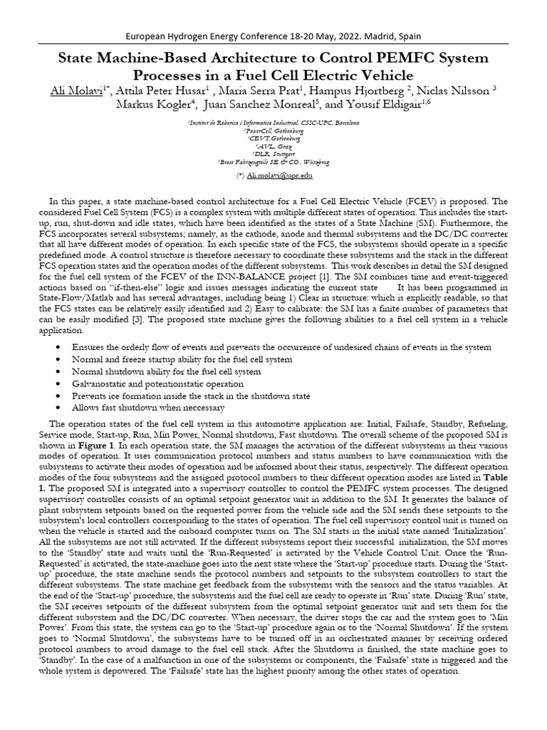 04 State Machine Based Architecture To Control PEMFC System Processes in A Fuel Cell Electric ...
