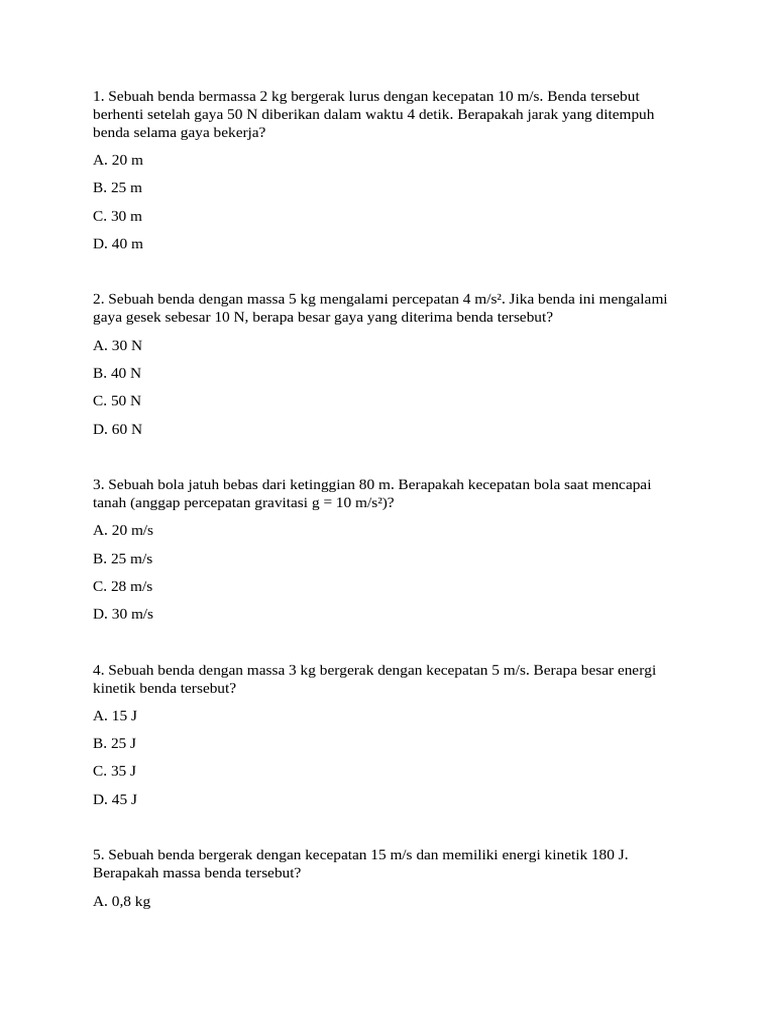 Latihan Soal Anin 2 | PDF