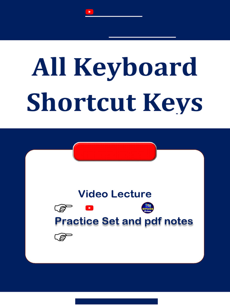 All Important Short-Cut Key | PDF | Keyboard Shortcut | Microsoft Word