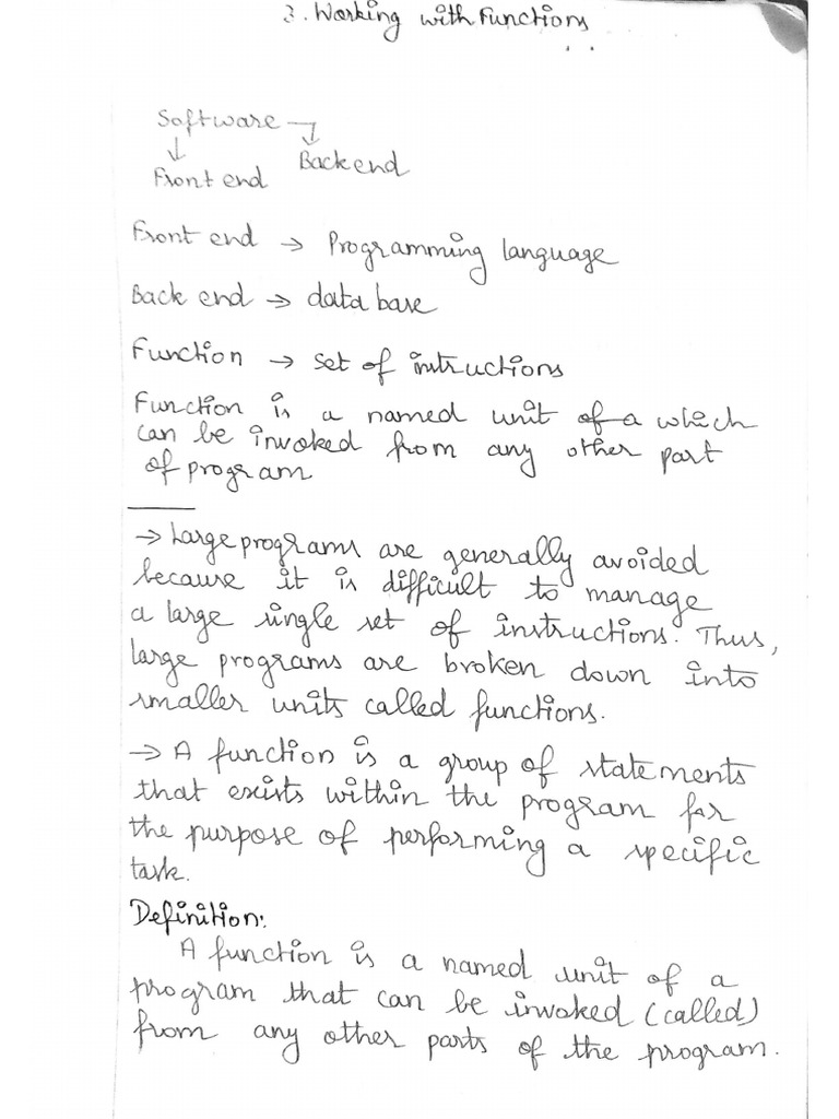 Working With Functions | PDF