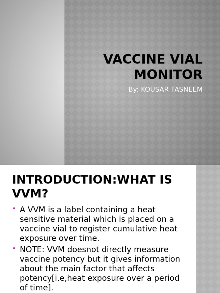 Understanding Vaccine Vial Monitor Stages | PDF