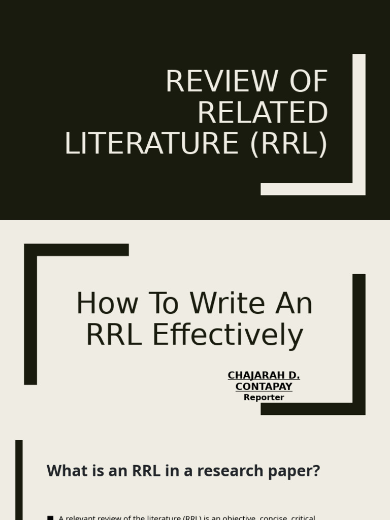 Review of Related Literature (RRL) | PDF | Thesis | Theory