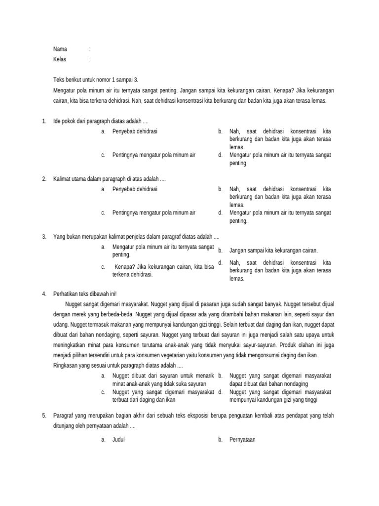 soal sumatif | PDF