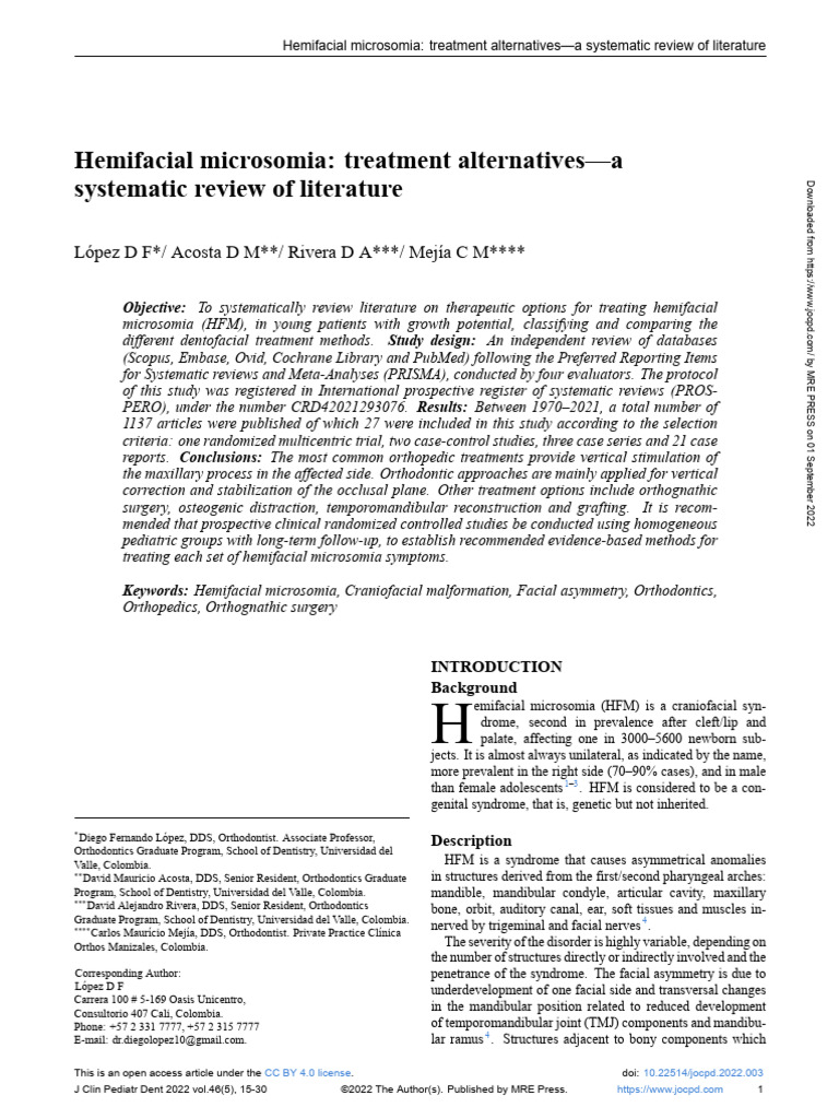 Microsomia | PDF | Systematic Review | Medical Specialties