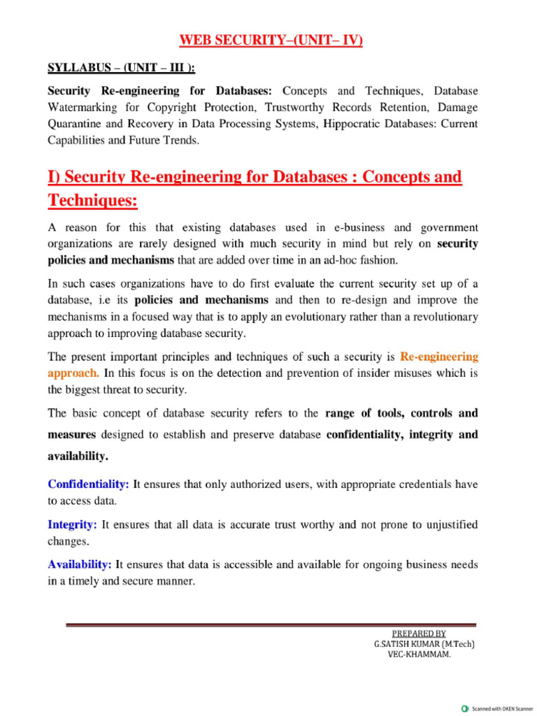 Web Security Unit - 4 Material Final | PDF