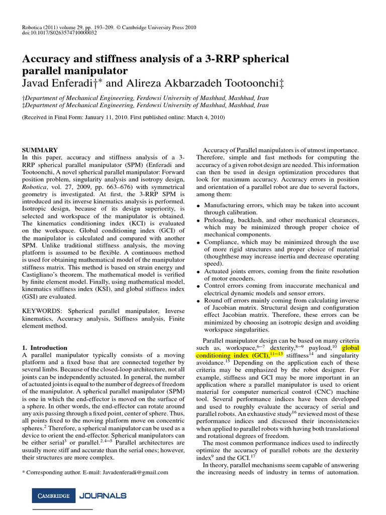3-RRP Spherical Manipulator Analysis | PDF | Coordinate System | Rotation